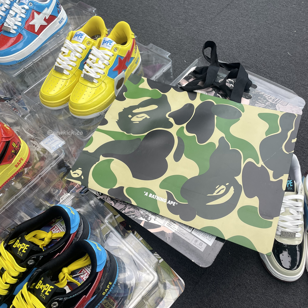 A Bathing Ape Bape Sta Marvel Comics Rocket Raccoon Thor Hulk Captain ...