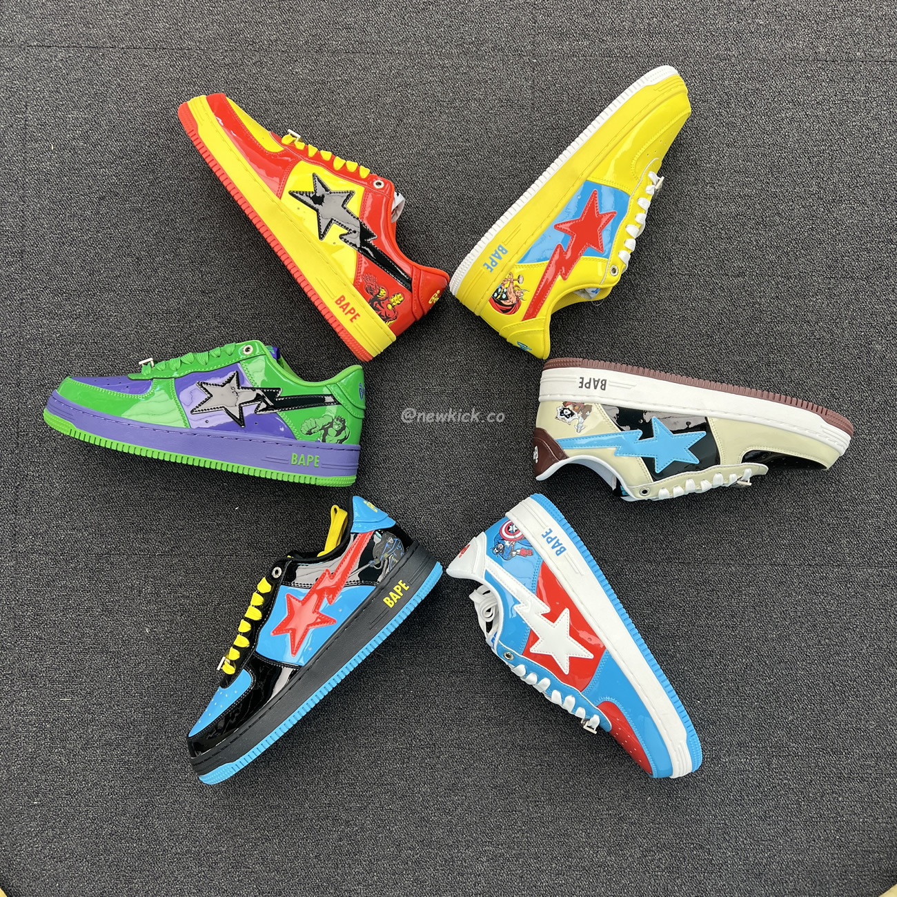 A Bathing Ape Bape Sta Marvel Comics Rocket Raccoon Thor Hulk Captain ...