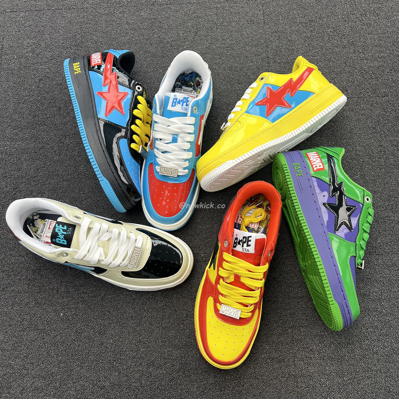 A Bathing Ape Bape Sta Marvel Comics Rocket Raccoon Thor Hulk Captain ...