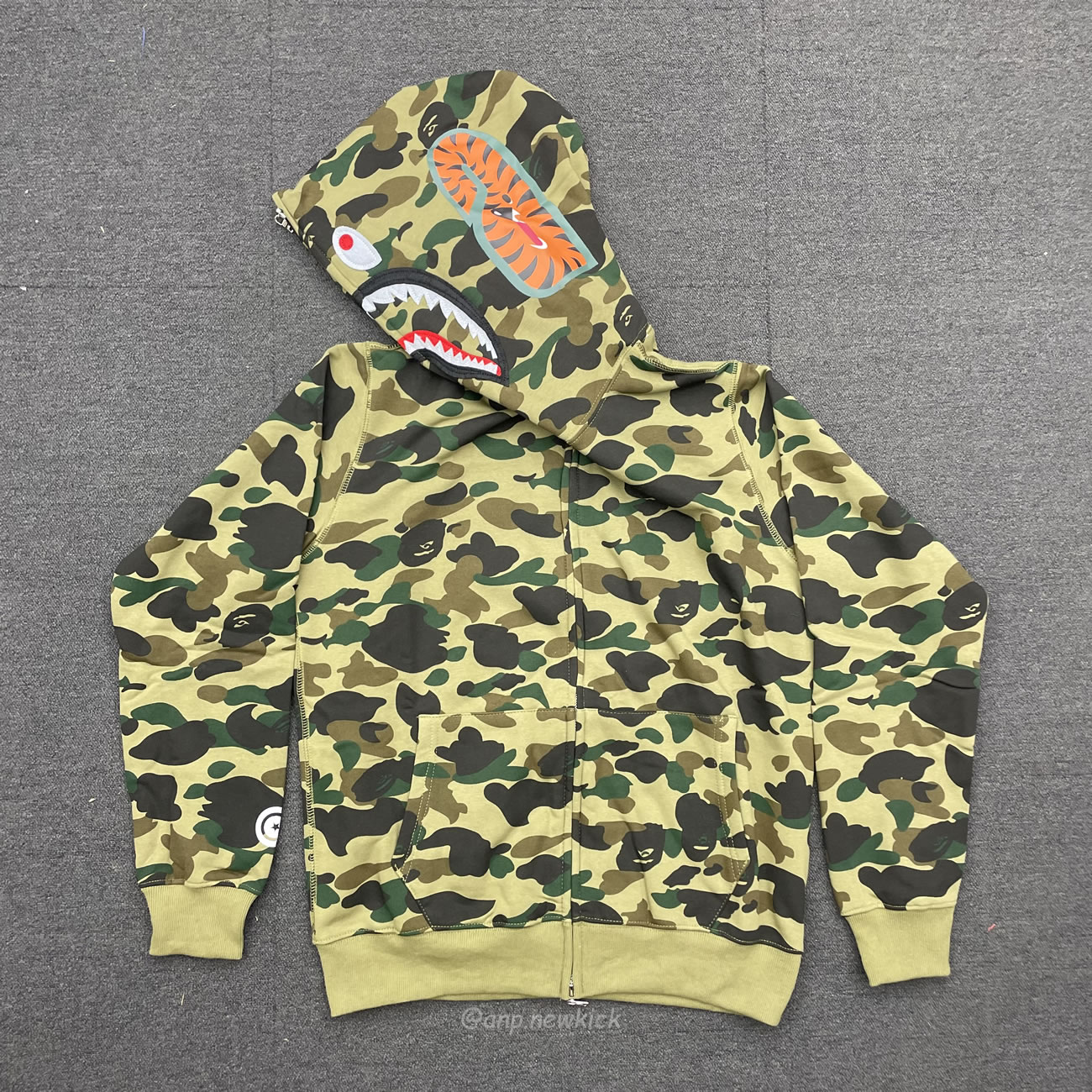 BAPE Ladies 1st Camo BOA Shark Hoodie Green
