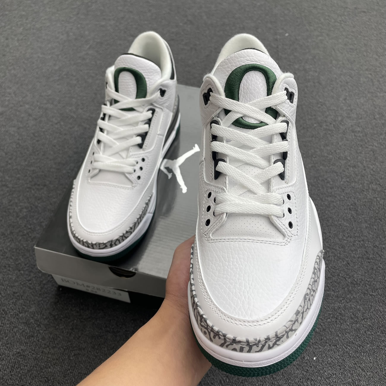 Air Jordan 3 Retro Oregon Ducks Pit Crew White H011-MNJDLS-594282233 Y3