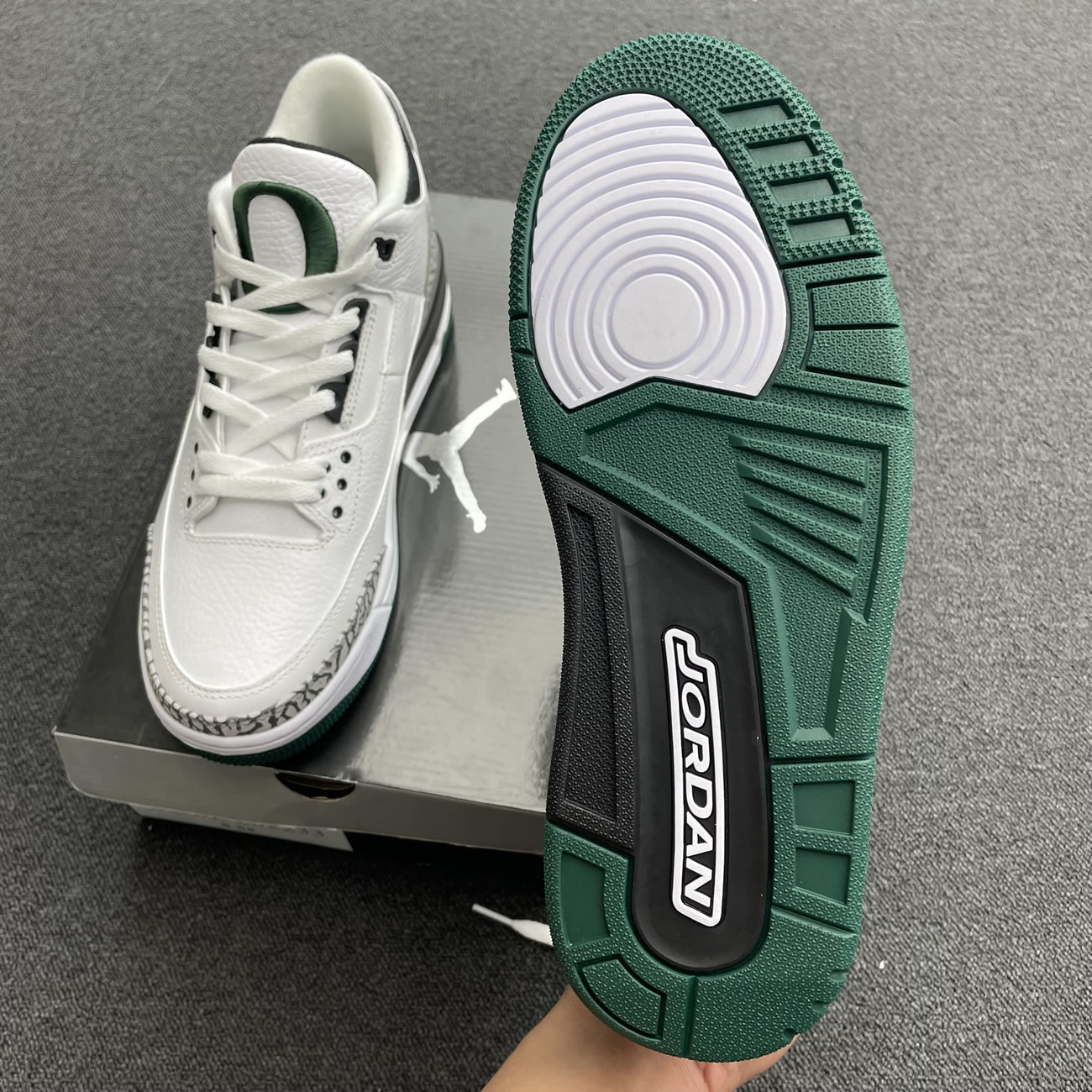 Air Jordan 3 Retro Oregon Ducks Pit Crew White H011-MNJDLS-594282233 Y3