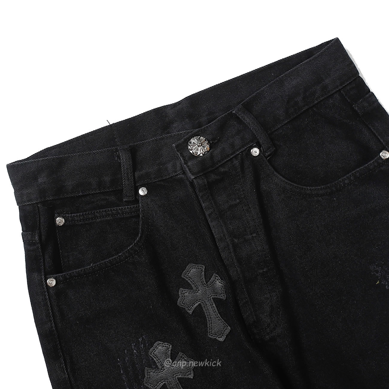 CHROME HEARTS Black CROSS JEANS