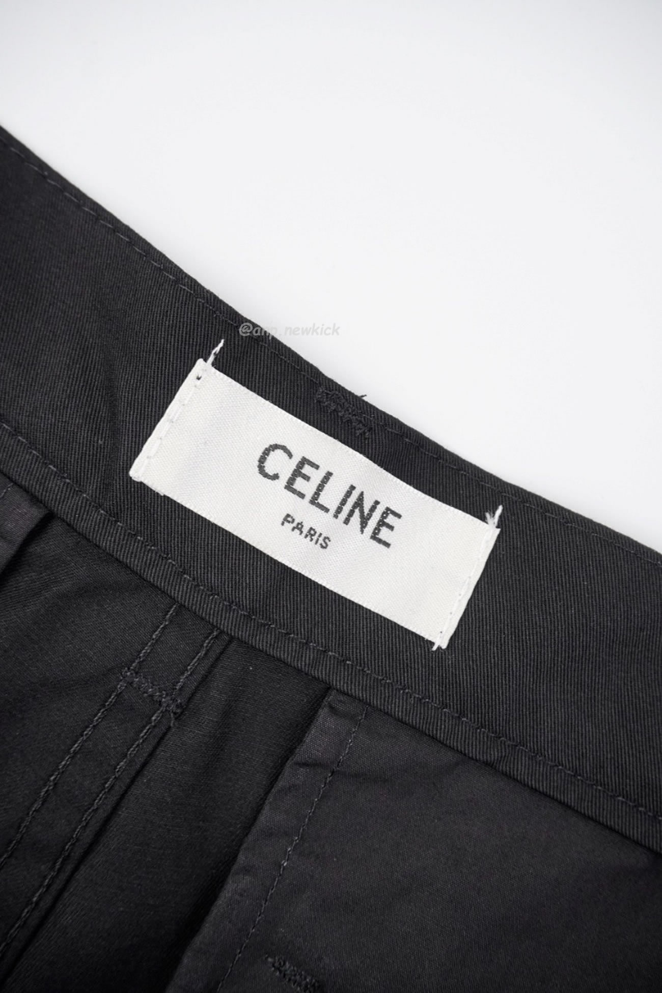 CELINE Linen Plain Cotton Logo Cargo Pants