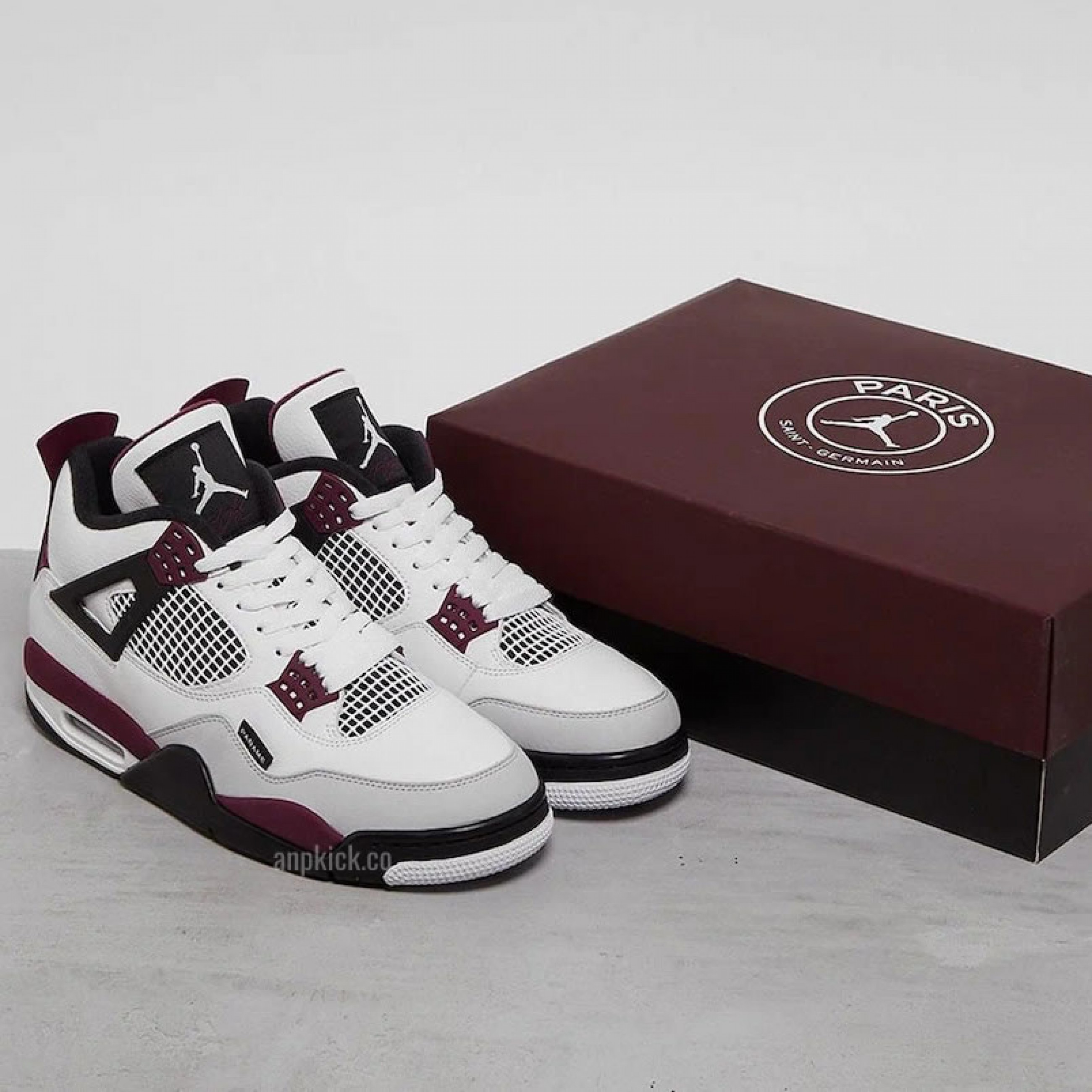 Air Jordan 4 Retro "Paris Saint-Germain" PSG Neutral Grey Bordeaux ...