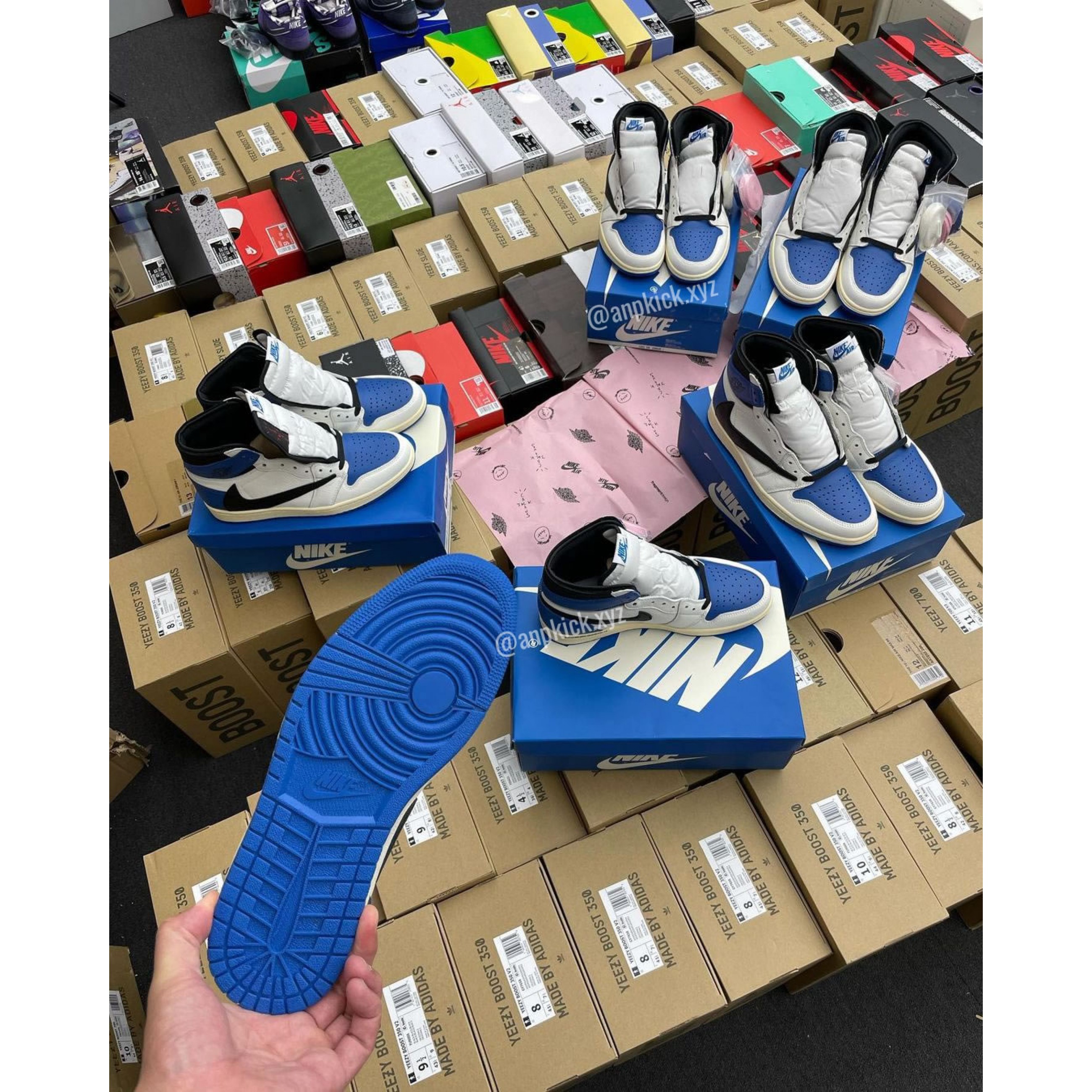 Travis Scott x Air Jordan 1 High OG SP "Military Blue" Collab With ...