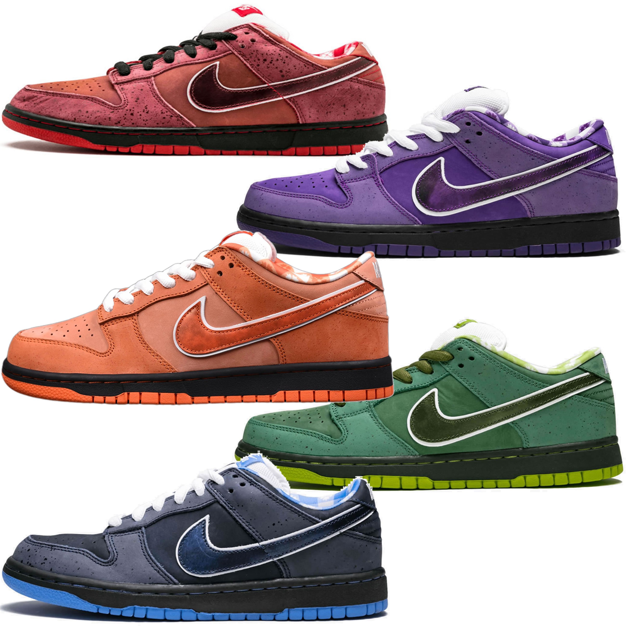 Nike SB Dunk Low Concepts "Blue Lobster/Green Lobster/Purple Lobster ...