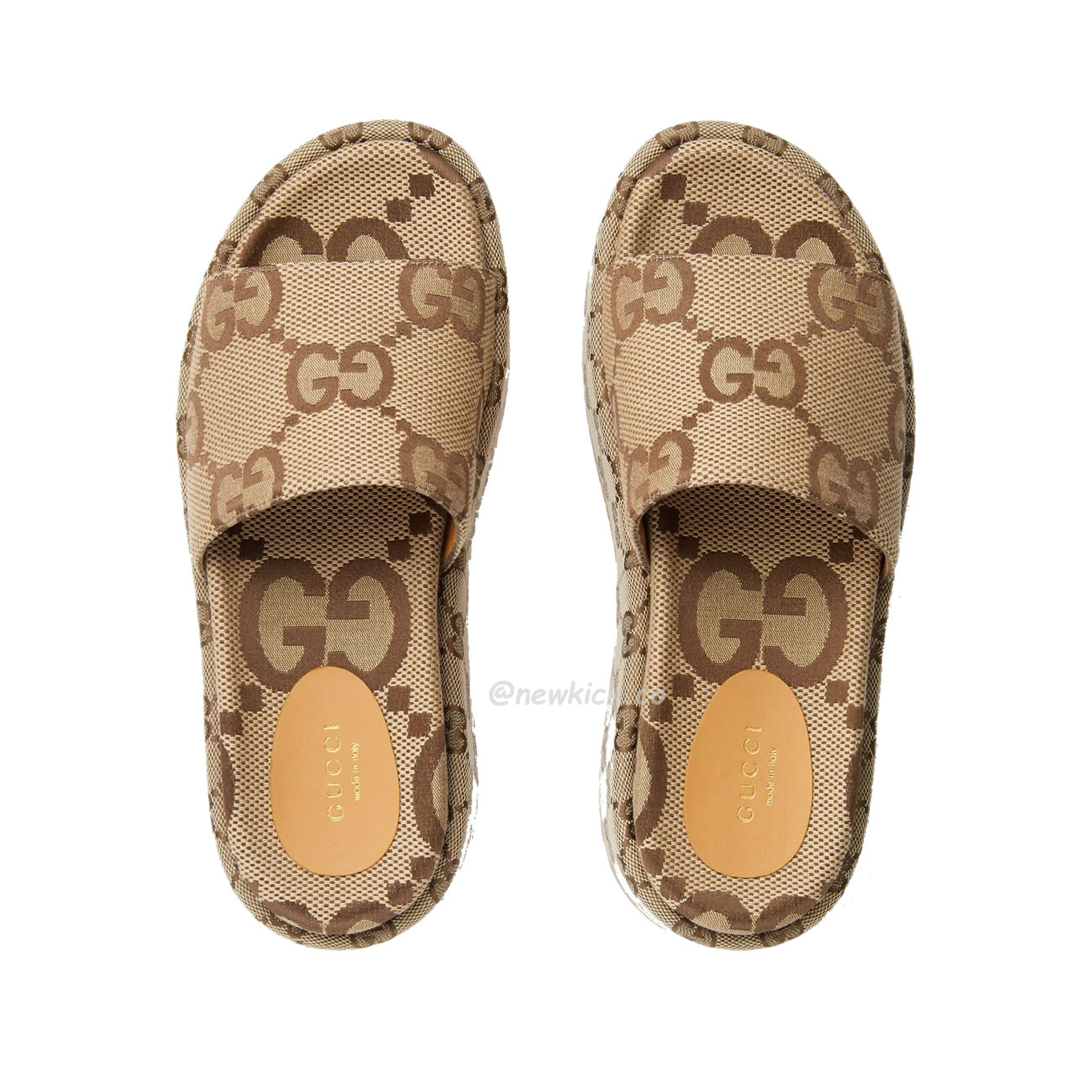 Gucci Angelina Platform 55 mm Sandal GREYBETIS MLAMOUR CANBERRA 623212 ...