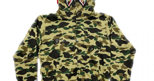 BAPE Ladies 1st Camo BOA Shark Hoodie Green