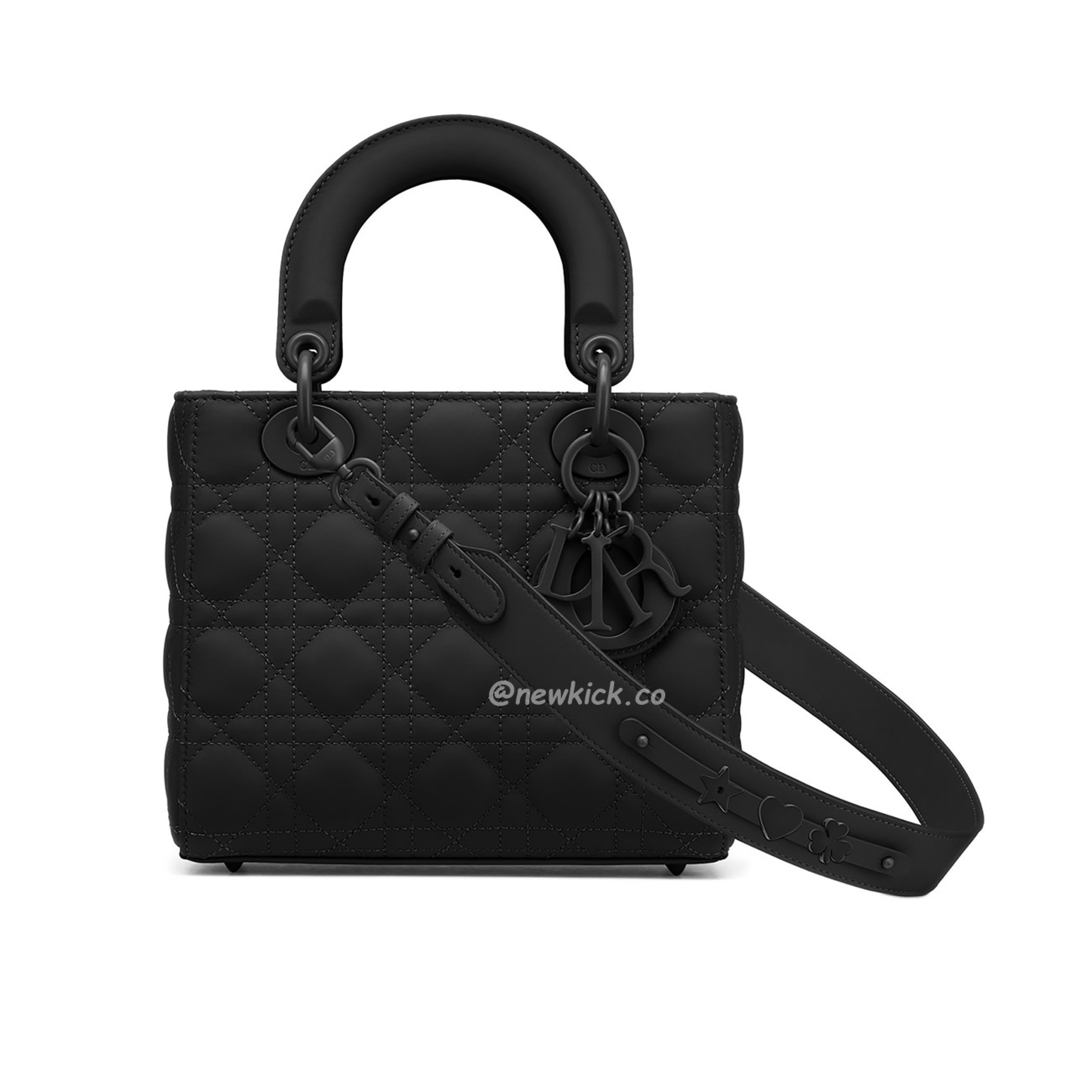 DIOR MY LADY ABC Black ultra-matte Canage calfskin with rattan pattern ...